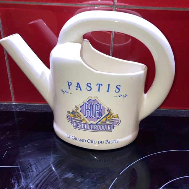 ANCIEN PICHET BROC Arrosoir Pastis Grand Cru Faïence HB Henri Bardouin ...