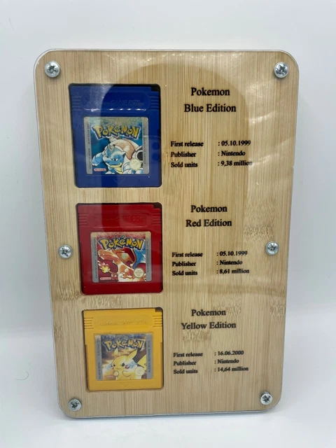 NINTENDO GAMEBOY CLASSIC l Display l Pokemon - 3 Games - Rahmen ...