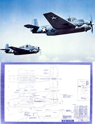 GRUMMAN TBF & TBM Avenger WW2 1940's Blueprint Plan drawings set ...