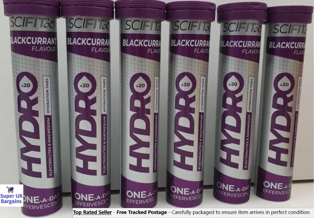 120 SCI-FIT HYDRO+ Electrolyte & Magnesium Hydration Tabs Blackcurrant ...
