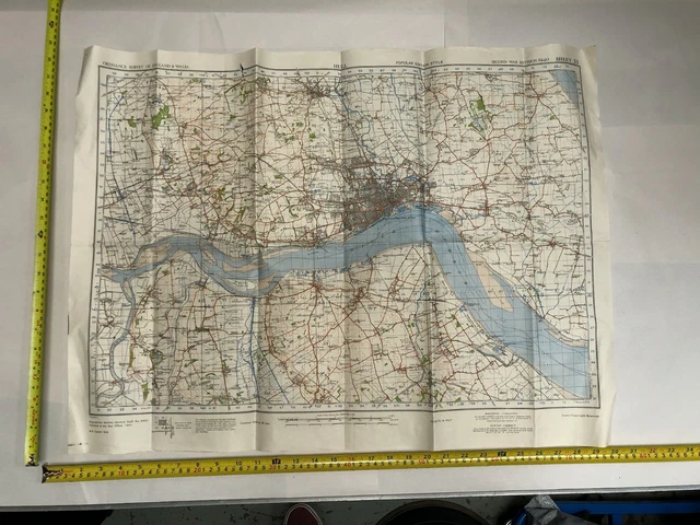ORIGINAL WW2 BRITISH Army Map of the UK - Hull £16.00 - PicClick UK
