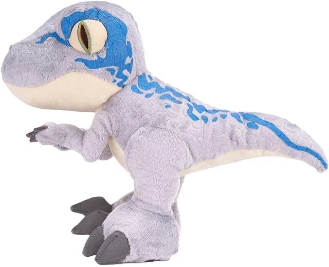JURASSIC WORLD CHUNKY Baby Blue Velociraptor Dinosaur 10" Soft Toy ...