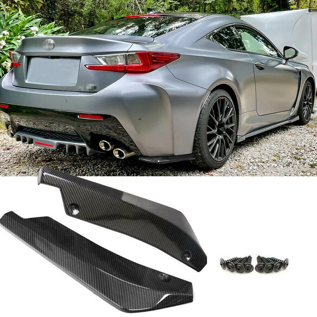 CARBON FIBER STYLE Rear Bumper Diffuser Splitter Canards for Lexus IS ...