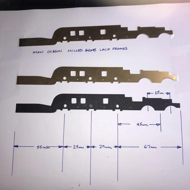 4MM BRASS ALAN Gibson LNER A2 Milled Loco Chassis Frames Kit Built OO ...