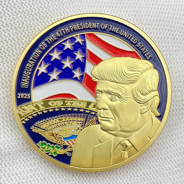 2025 TRUMP PRESDENTIAL Inauguration Gold Challenge Coin 47th US ...