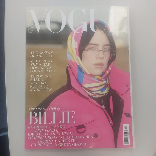 BRITISH VOGUE UK Magazine May 2025 - Billie Eilish cover £4.88 ...