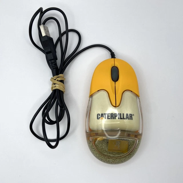 RARE CATERPILLAR CAT Dump Truck Aqua Wired USB Computer Mouse Tested ...