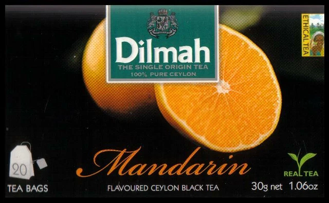TEE DILMAH - thé noir de Ceylan aromatisé mandarin 20 sachets de thé ...