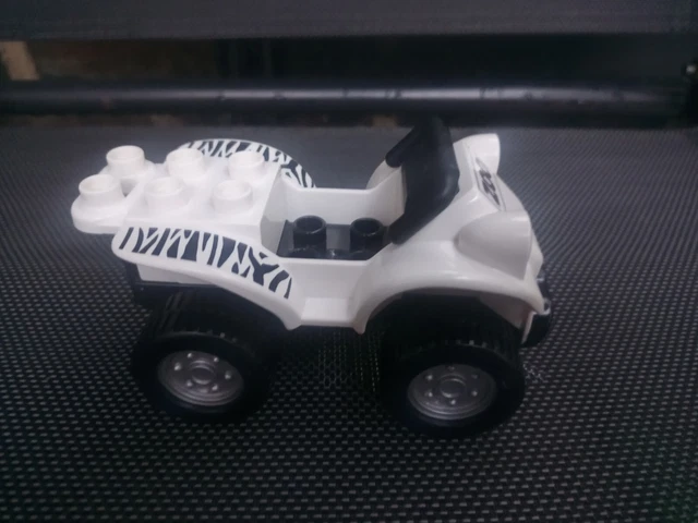 LEGO DUPLO ZOO ATV Quad Veicolo a quattro ruote Stampa Zebra e Bianco ...