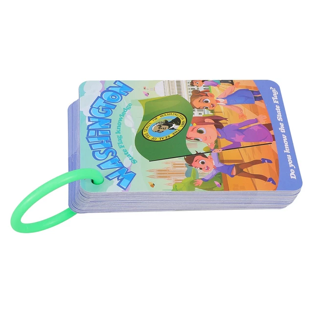 US STATE FLAGS Flash Cards of The World Country Educational Toddler £10 ...