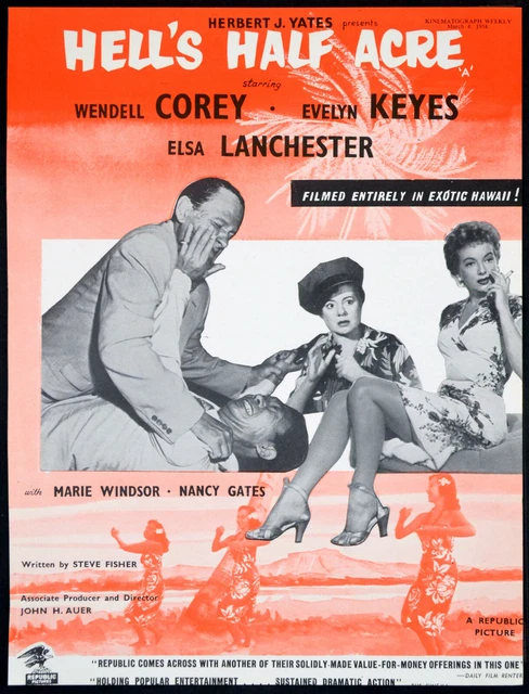 HELL’S HALF ACRE 1954 Wendell Corey, Evelyn Keyes, Elsa Lanchester ...