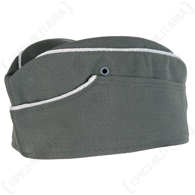 REPRODUCTION WW2 GERMAN Officers Gabardine Side Cap - Silver Piping £32 ...