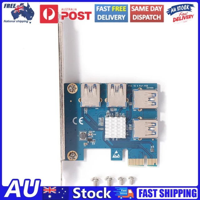 USB3.0 PCI-E 1 to 4 Riser for BTC Mining Miner PCI Express Multiplier ...