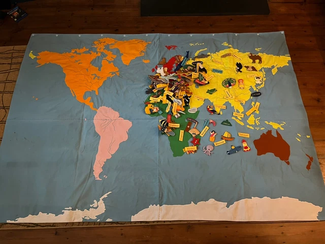 EQD LTD GIANT Fabric Wall Map £75.00 - PicClick UK