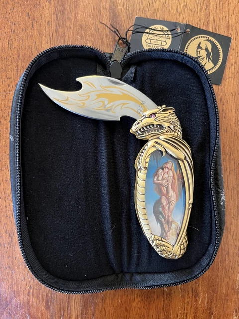 FRANKLIN MINT BORIS Vallejo Collection Folding Pocket Knife Collectible ...
