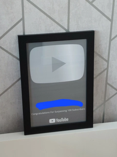 PERSONALISED CUSTOM YOUTUBE, Tik Tok, Instagram Play Button Plaque ...