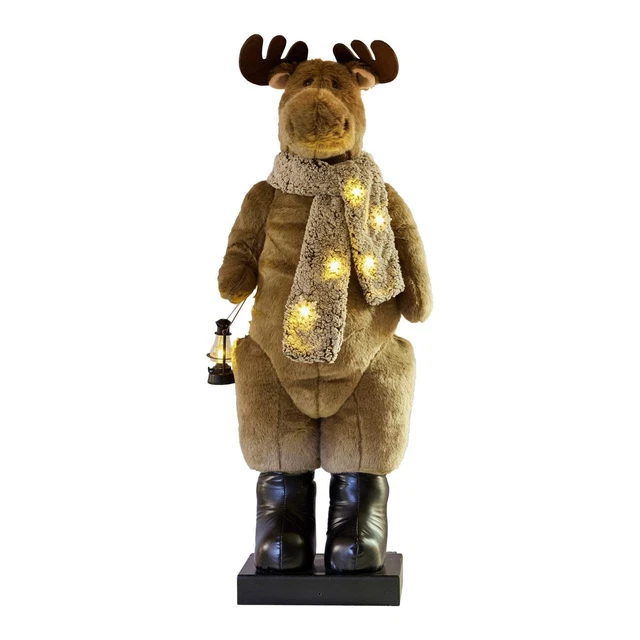 CHRISTABELLE 1.1M MUSICAL Animated Christmas Moose LED Lantern Motion ...