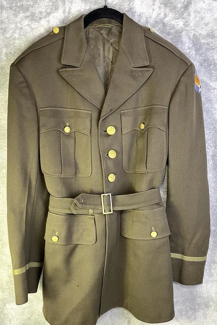 ORIGINAL WWII U.S. Army Air Force Officer Uniform Jacket w/ Belt Patch ...