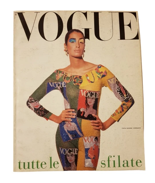 VOGUE ITALIA MAGAZINE January 1991 YASMEEN GHAURI Book runways Fashion ...