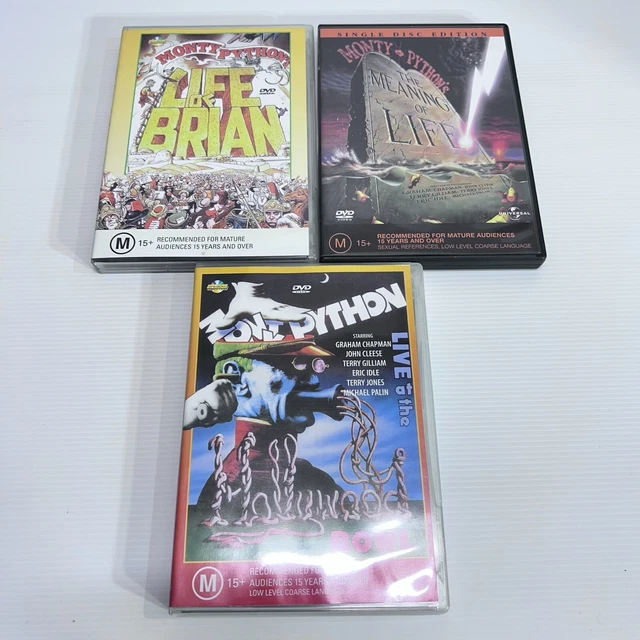 MONTY PYTHON LIFE Of Brian Live Bowl Meaning of Life 3 DVD Lot $17.46 ...