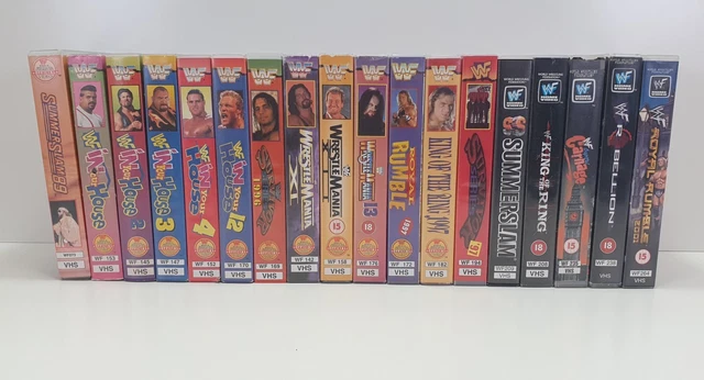 WWF / WWE 1989 to 2001 Retail VHS 18x Wrestling Tapes Bundle! In Your ...