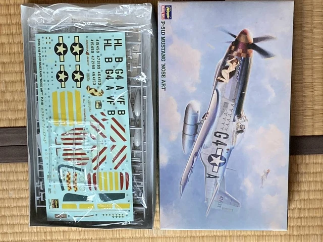 HASEGAWA 1/48 P-51D Mustang Nose Art Kit non ouvert, état d'usage hhc ...