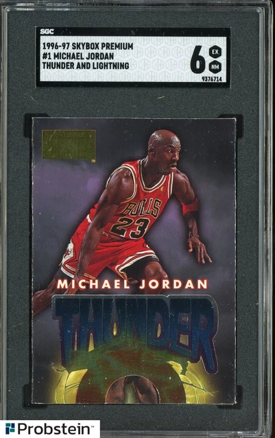 1996-97 SKYBOX PREMIUM Thunder And Lightning #1 Michael Jordan Bulls ...