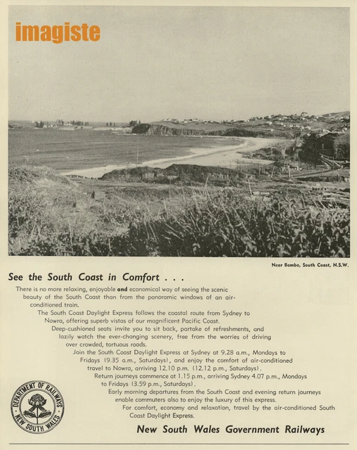 RAILWAYS NSW MAIN Western Line U Set Vintage Original A4 Print Ad Circa ...