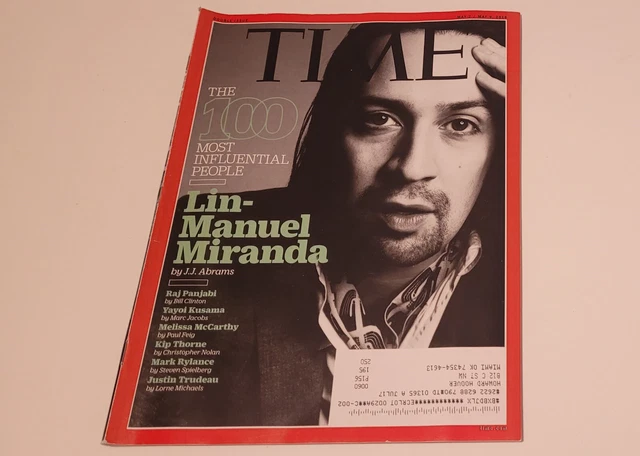 TIME MAGAZINE 100 Most Influential People Lin Manuel Miranda May 2 ...