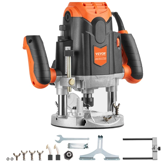 VEVOR PLUNGE ROUTER Variable Speed Plunge Base Router 3-1/4 HP 12000 ...