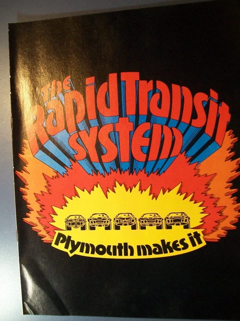 1970 PLYMOUTH RAPID Transit System RTS brochure Road Runner GTX Cuda ...
