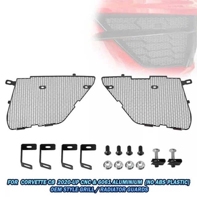 FOR CORVETTE C8 2020 2021 2022 2023 Pair Grill Covers Radiator Guards w ... FOR CORVETTE C8 2020 2021 2022 2023 Pair Grill Covers Radiator Guards w ...