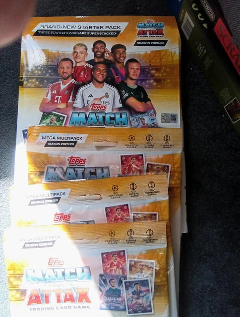 MATCH ATTAX TOPPS Trading Card Football 2025 2026 Bundle Mega Packs £26 ...