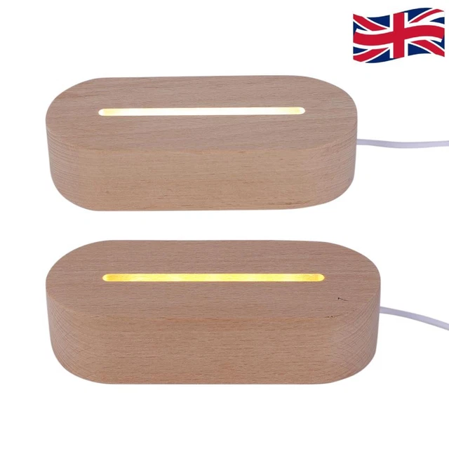 OVAL DISPLAY PEDESTAL - LED Lights Display Bases with USB for 3D ...