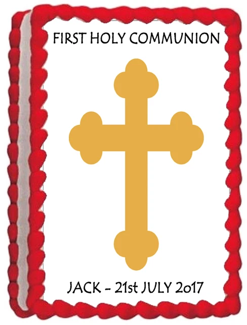 HOLY COMMUNION A4 PREMIUM Edible RICE WAFER Cake Topper CAN BE ...