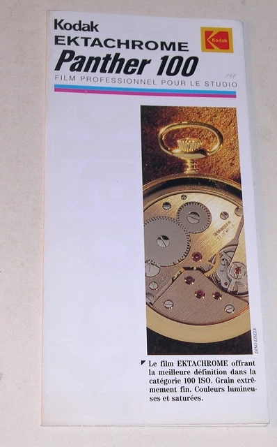 DOCUMENT PUBLICITAIRE KODAK EKTACHROME Panther 100 - Film professionnel ...