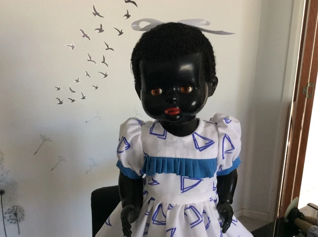 VINTAGE PEDIGREE MANDY LOU Black walker HARD PLASTIC DOLL 22INCH ca ...