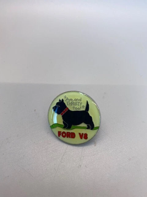 FORD V8 SCOTTIE Dog Emblem 1950's Logo Lapel Pin Original & Authentic ...