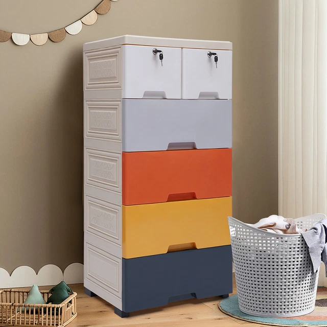 5-LAYER DRESSER STORAGE Cabinet Closet Organizer Bedroom Chest Drawers ...