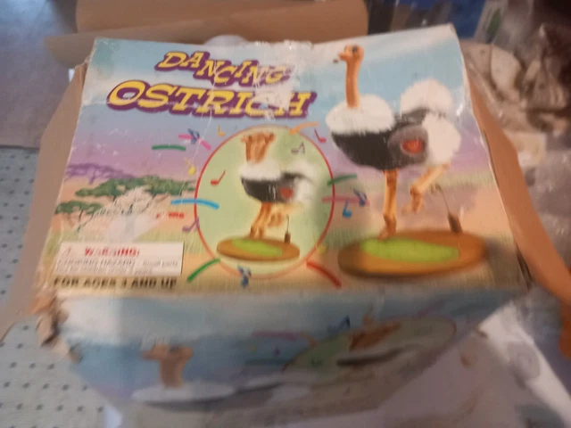 DANCING OSTRICH MUSICAL Animated Battery Operated Novelty Toy 16" Chain ...