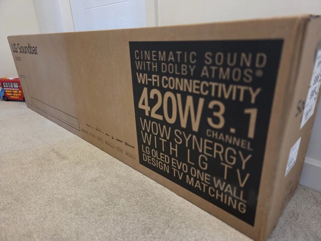 LG USG10TY 3.1 Dolby Atmos Wireless Sound Bar & Sub RRP £999 BRAND NEW ...