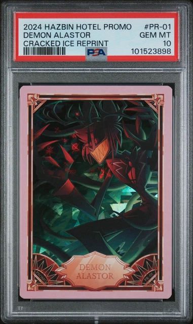 2024 HAZBIN HOTEL Trading Cards Promo Cracked Ice Reprint Demon Alastor ...