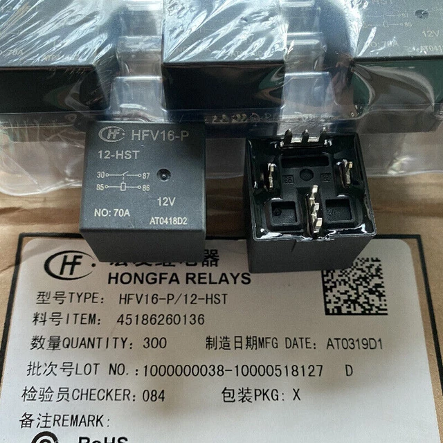 1PC HFV16-P-12-HST Power Relay 12VDC 70A 4 Pins #W2 EUR 7,85 - PicClick DE