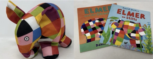 ELMER PATCHWORK ELEPHANT/BOOK Bundle Soft Toy Plushies (G3/5) David ...