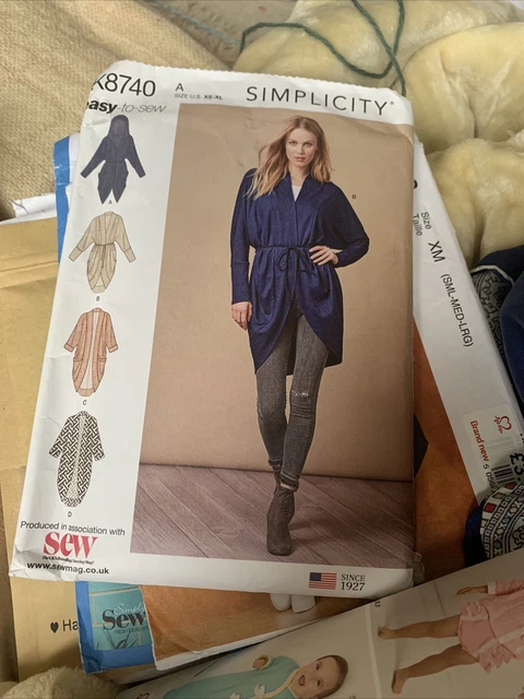SIMPLICITY K8740 SEWING Pattern for 4 Styles of Cardigan Soft Jacket ...