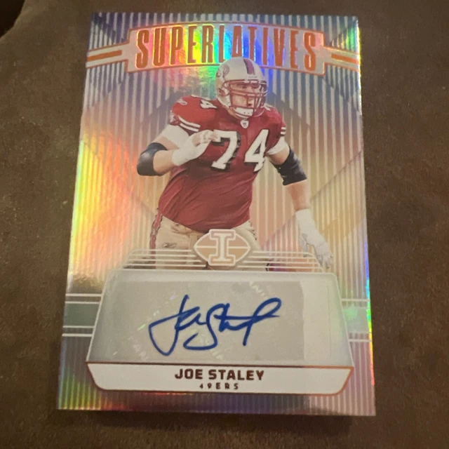 2023 ILLUSIONS FOOTBALL Joe Staley Orange Superlatives Auto No. S-JSY ...