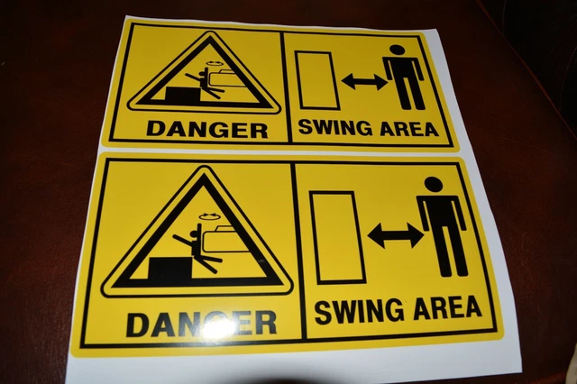 2 NEW SAFETY Stickers Decal Digger Excavator Komatsu CAT Volvo JCB ...