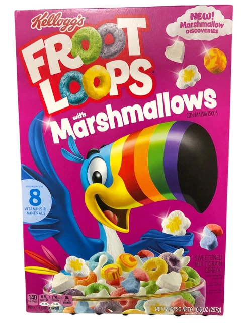 KELLOGGS FROOT LOOPS Cereal with Marshmallows 297g (Very Rare To Find ...