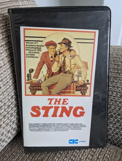 THE STING 1973 Big Box UK VHS Video Clamshell Case Paul Newman Robert ...