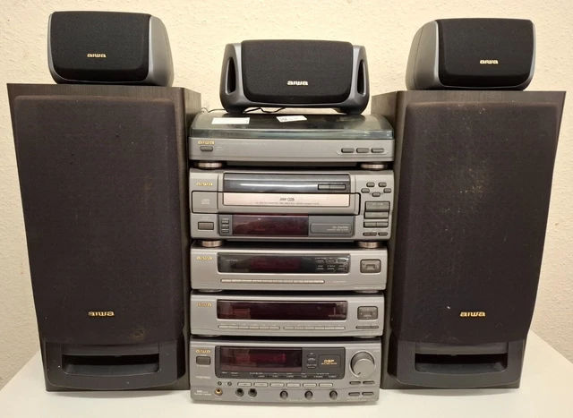AIWA MX-9500M STEREO HIFI Stack System With Seperates Surround Speakers ...